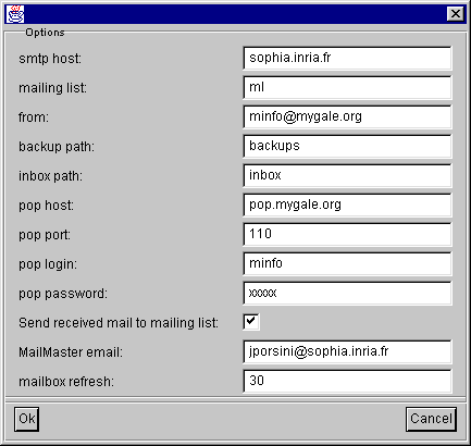 You can edit your options with the GUI. Look at the snapshot: